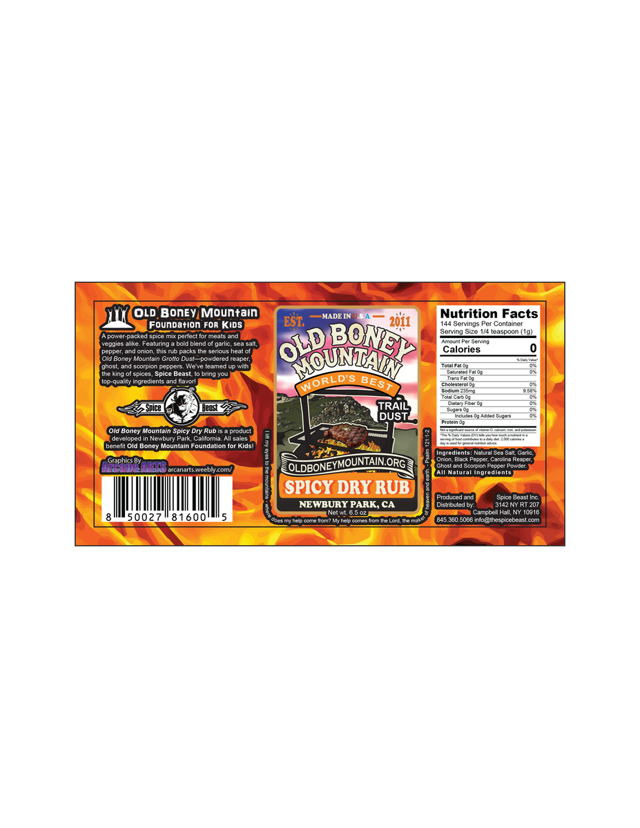 Old Boney Mountian Foundation Spicy Dry Rub – Spice Beast Inc.